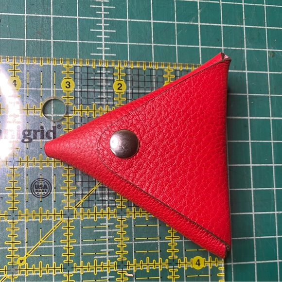 Hand Crafted | Bags | Triangle Coin Pouch Hand Crafted Leather With ...
